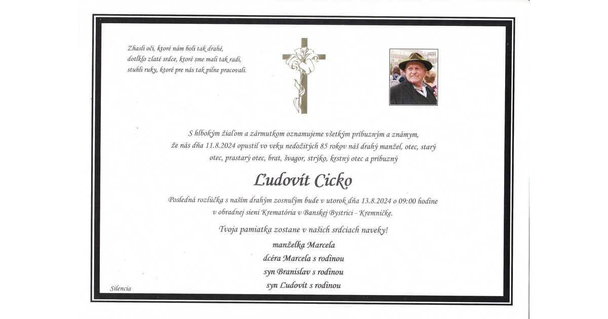 Ľudovít Cicko | Spomínam