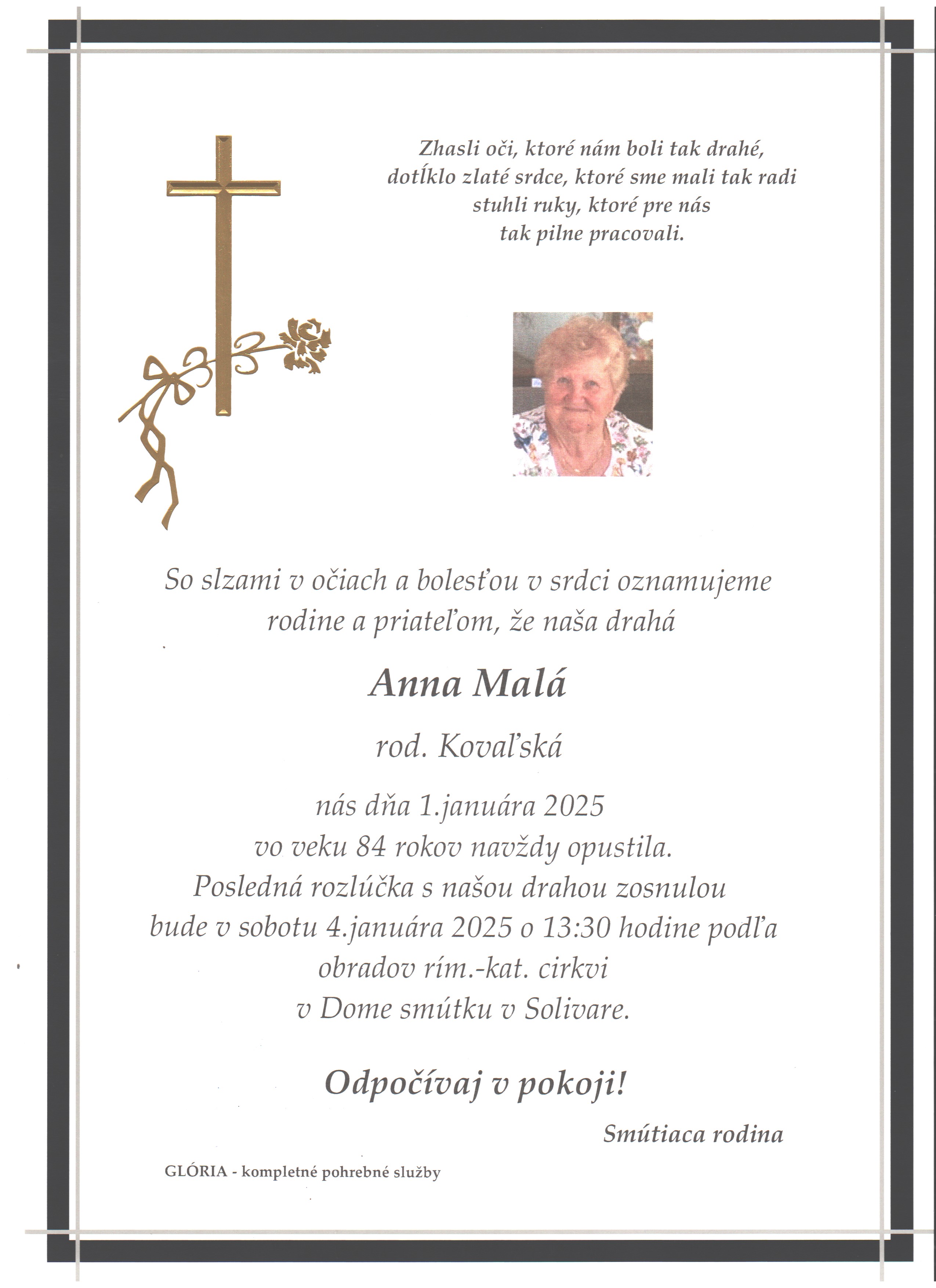 Anna Malá | Spomínam