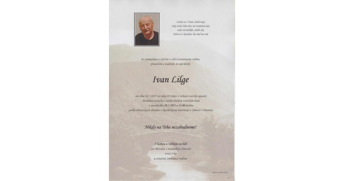 Ivan Lilge | Spomínam