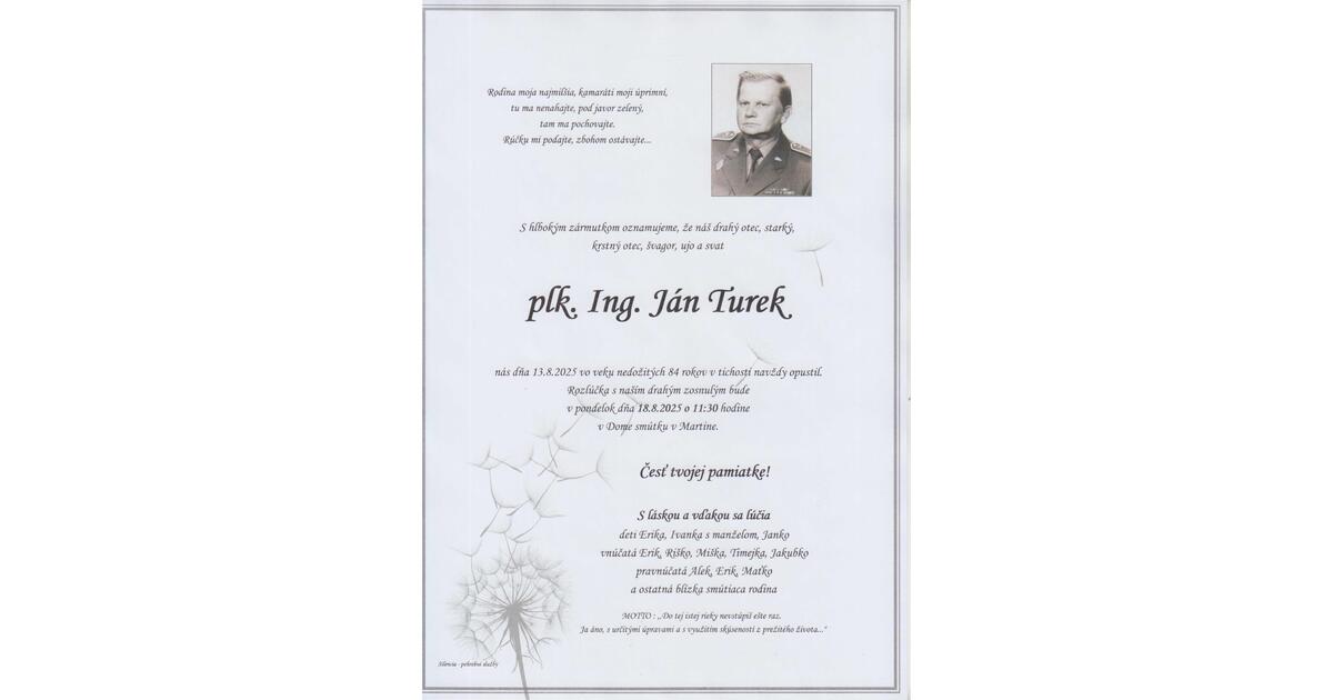 Ján Turek | Spomínam