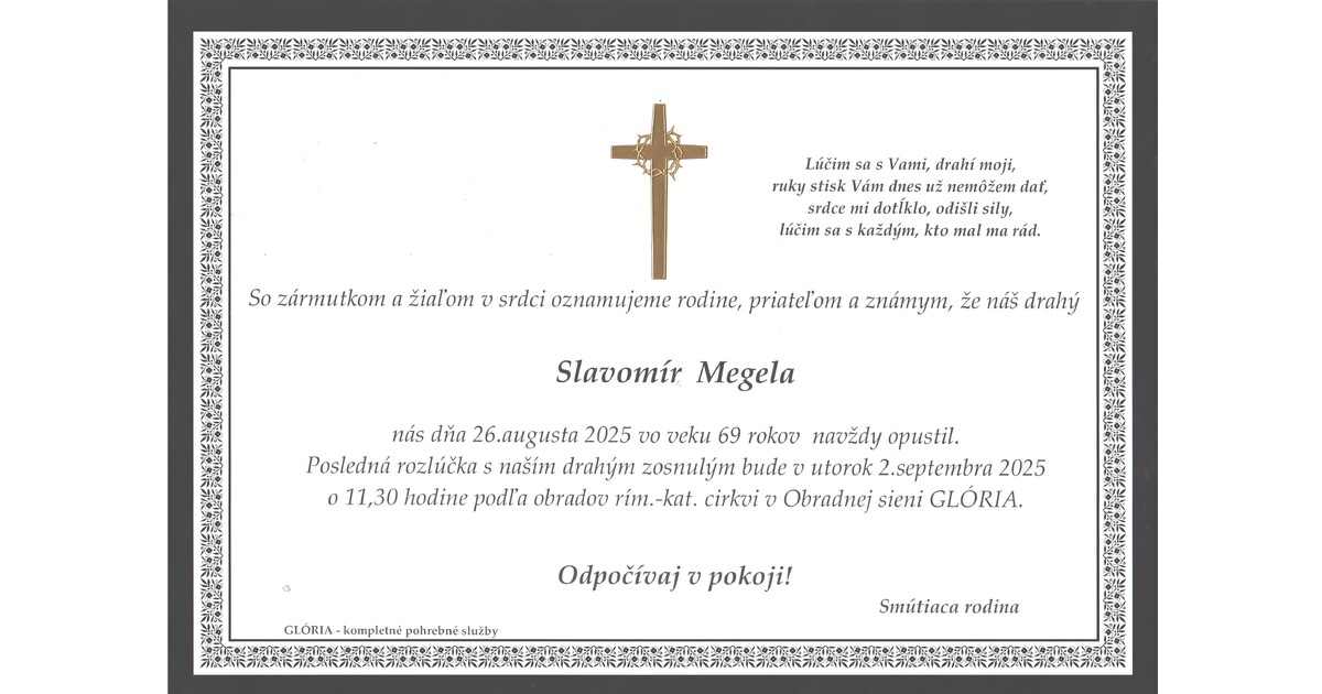 Slavomír Megela | Spomínam